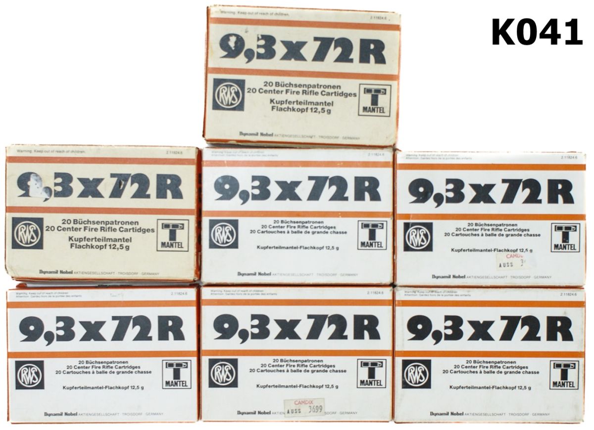082A-K041-9.3x72R RWS 193gr Copper Soft Point Flat Nose x 140 – Classic Arms